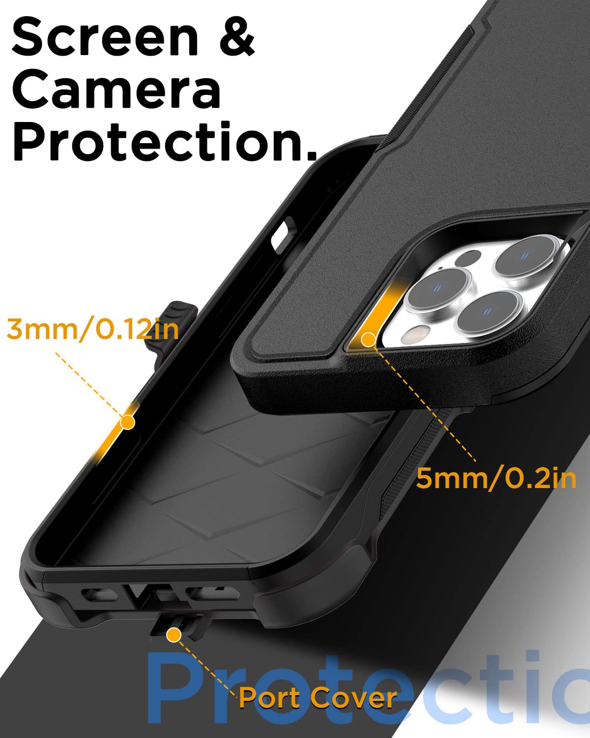 AICase for iPhone 14 Pro Max Case with Glass Screen Protector+Camera Lens,Heavy Duty Drop Protection Full Body Rugged Shockproof Military Protective Tough Durable Cover for iPhone 14 Pro Max 6.7"_15