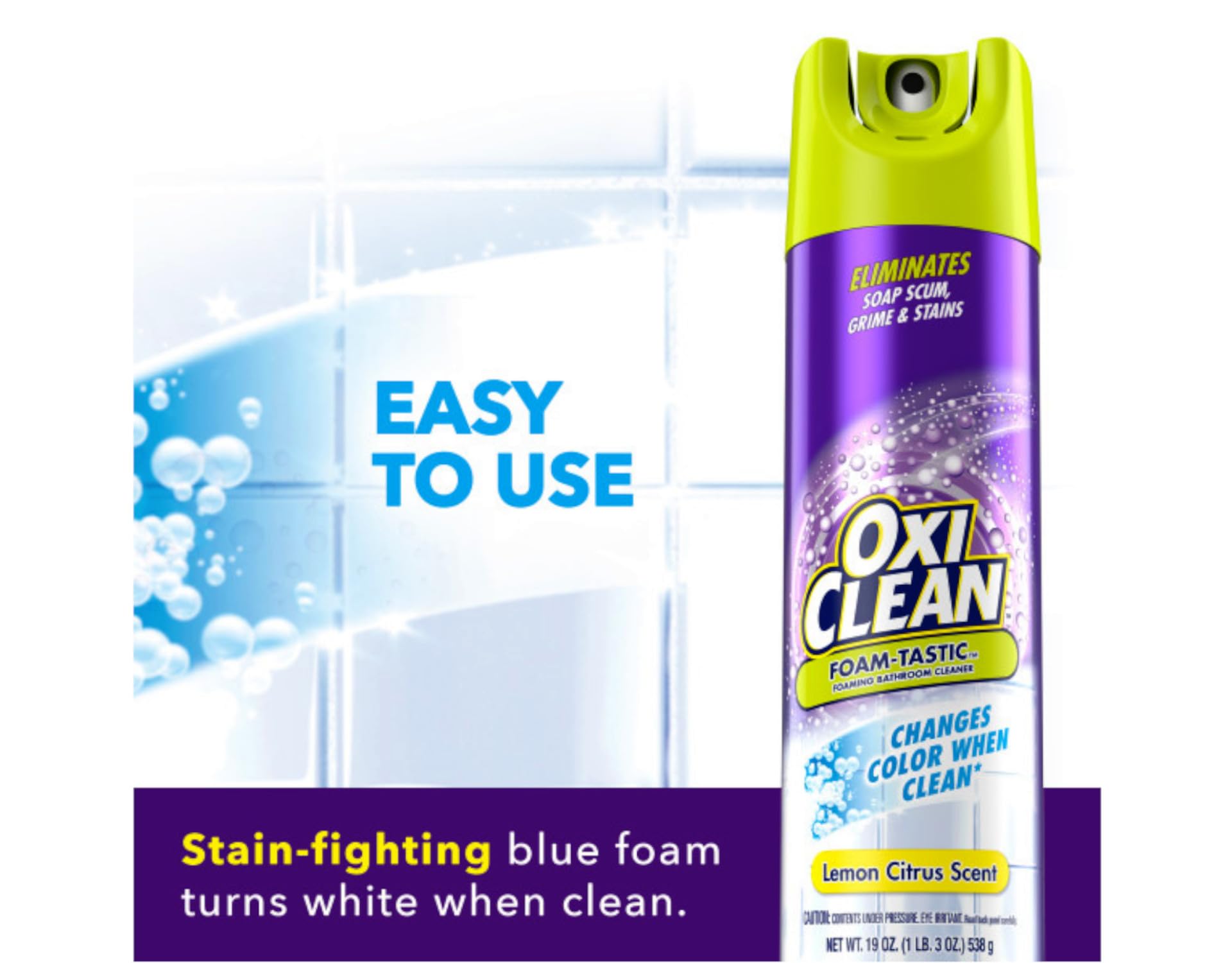 Kaboom Foam-Tastic with OxiClean Citrus Scent 19 Ounce (Pack of 1)