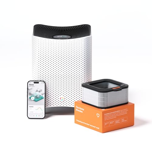 Mila Smart Home Air Purifier with Home Wrecker H12 HEPA Replacement Filter, Home Renovations, Removes Formaldehyde, Dust, Odors, & Pollen, Ideal for Large Room or Bedroom, Quiet-Mode