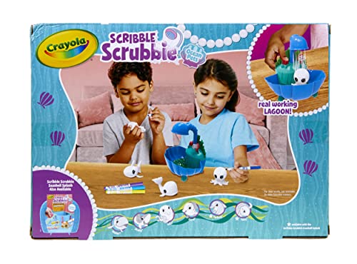 Crayola Scribble Scrubbie Pets Blue Lagoon Playset, Pet Toys For Girls & Boys, Gifts For Kids Ages 3+