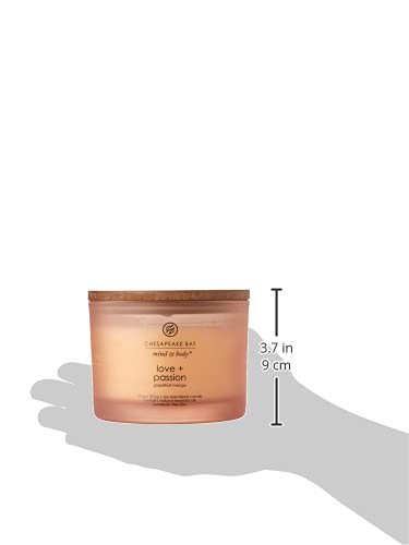 Chesapeake Bay Candle PT40255 Scented Candle, Love + Passion (Grapefruit Mango), Coffee Table , Orange