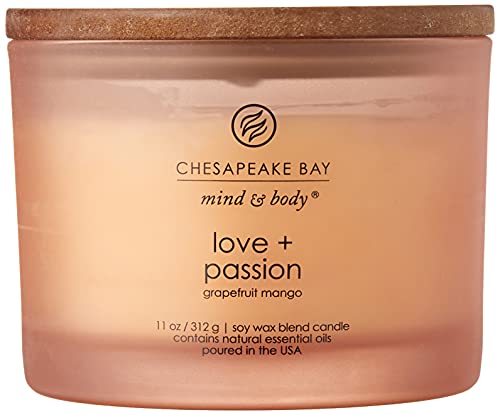 Chesapeake Bay Candle PT40255 Scented Candle, Love + Passion (Grapefruit Mango), Coffee Table , Orange