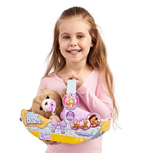 Little Live Pets Cozy Dozy Cubbles The Bear - Over 25 Sounds and Reactions | Bedtime Buddies, Blanket and Pacifier Included | Stuffed Animal, Best Nap Time, Interactive Teddy Bear, 14.9 Ounces
