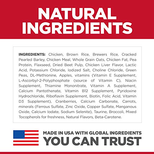 Hill's Science Diet Adult No Corn, Wheat or Soy Dry Dog Food, Chicken Recipe, 30 lb Bag