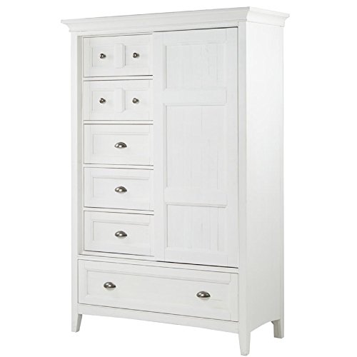 BOWERY HILL Modern Wood Relaxed Traditional Soft White Sliding Door Chest
