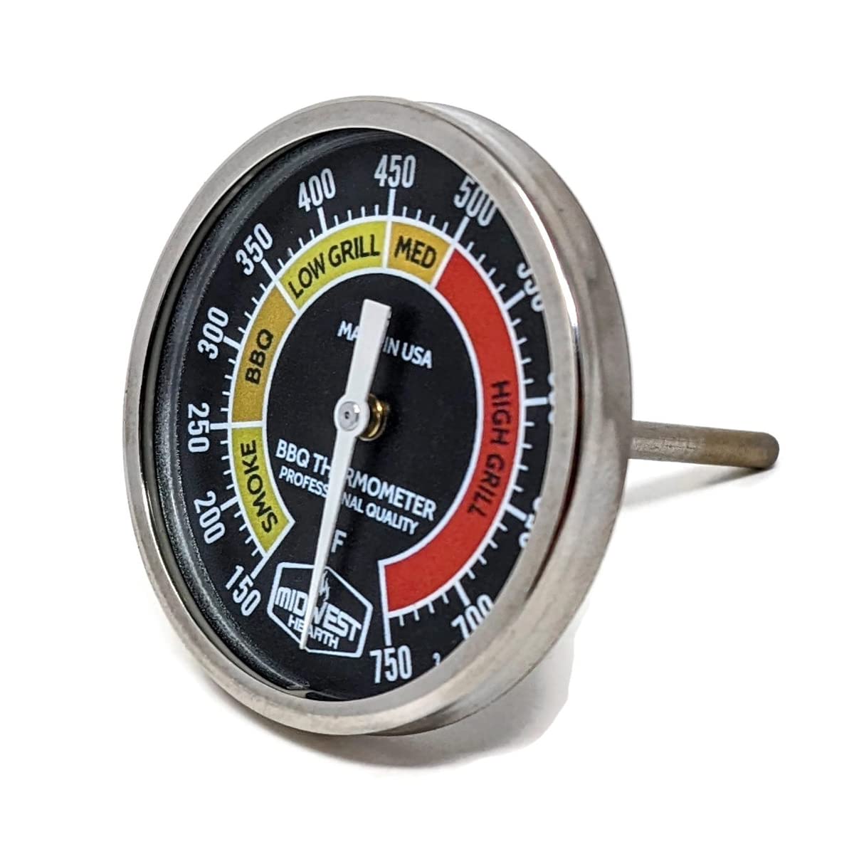 Midwest Hearth Professional BBQ Grill Thermometer (150℉ - 750℉)