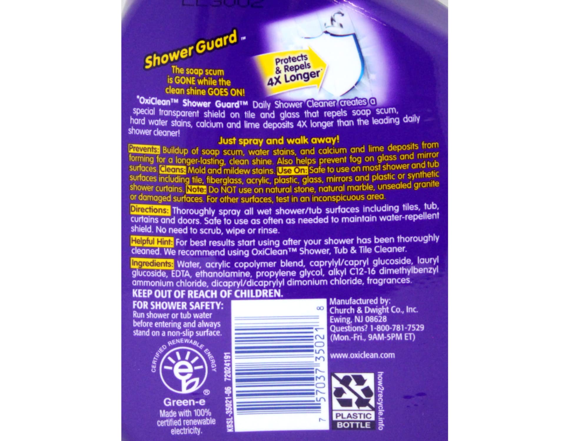 OxiClean Shower Guard Daily Shower Cleaner, 30 oz., (Pack of 3)