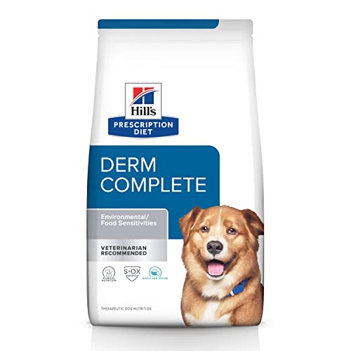 Hill's Prescription Diet Derm Complete Skin & Food Sensitivities Dry Dog Food, Veterinary Diet, 24 lb. Bag