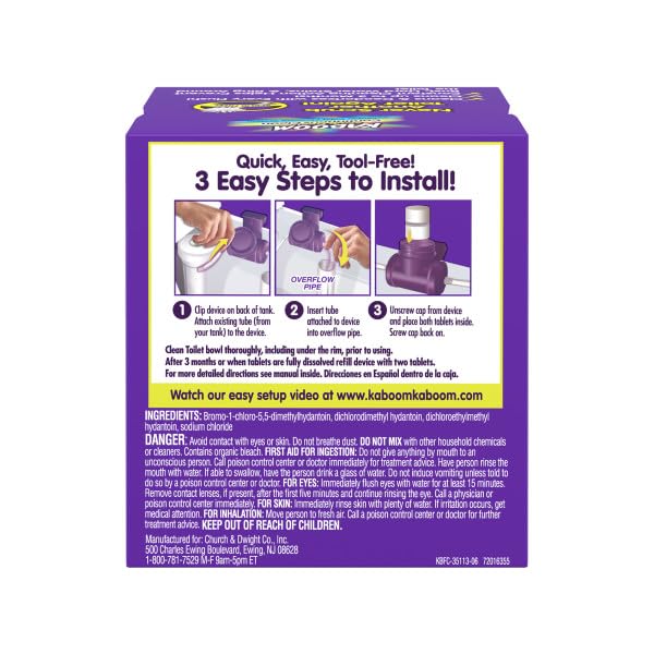 Church And Dwight 35113" kaboom Scrub Free Toilet Cleaning System (Pack of 2)