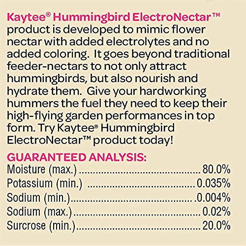 Kaytee Hummingbird Electro Nectar Ready to Use, 64oz (2 case(64oz))