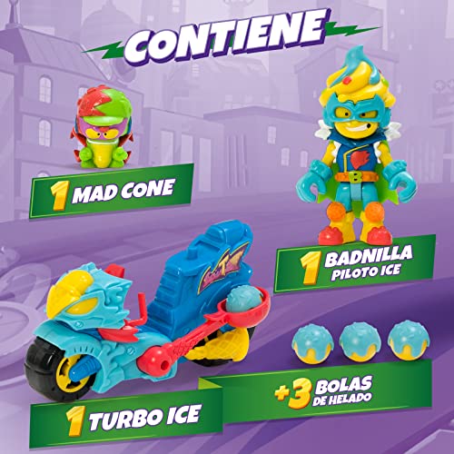 SUPERTHINGS Turbo Ice Scooter with Catapult Ice Cream Ball Launcher, Includes 1 Kazoom Kid and 1 SuperThing