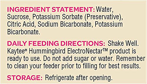 Kaytee Hummingbird Electro Nectar Ready to Use, 64oz (2 case(64oz))