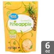 Great Value Sweetened Dried Pineapple, 6 Oz (Pack of 2)