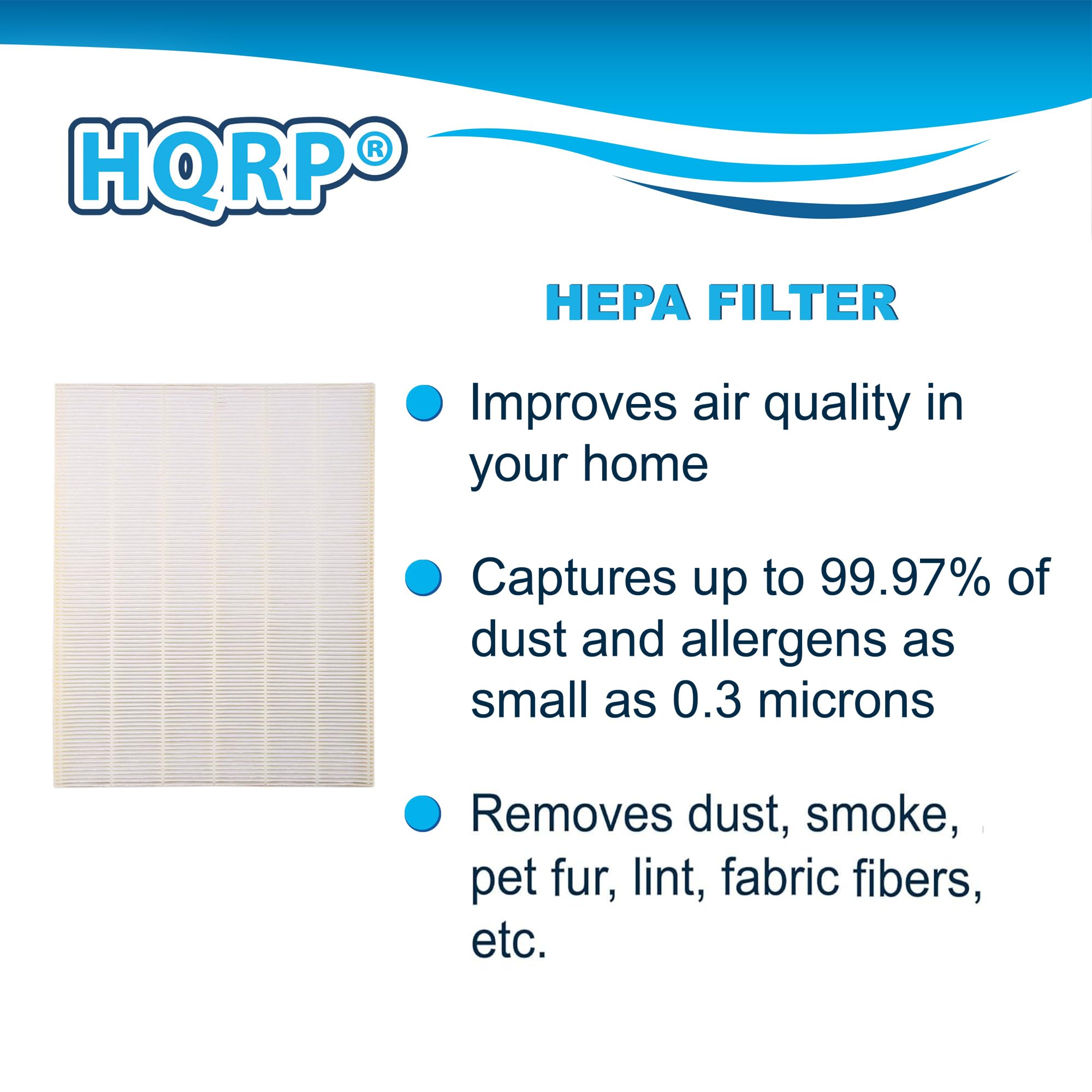 HQRP Filter Set (True HEPA + 4 Carbon) compatible with Winix P300, 5300, 5500, 6300, 5300-2, 6300-2, C535, AM90, WAC5300, WAC5500, WAC6300 PlasmaWave, Filter A 115115 Replacement