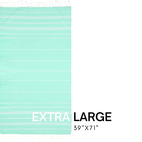 BAY LAUREL Turkish Beach Towel with Travel Bag 39 x 71 Quick Dry Sand Free Lightweight Large Oversized Beach Towel Turkish Towels Light Beach Towel Travel Towels