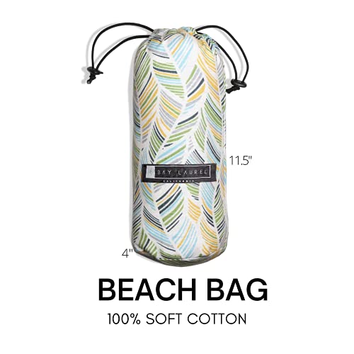 BAY LAUREL Turkish Beach Towel with Travel Bag 39 x 71 Quick Dry Sand Free Lightweight Large Oversized Beach Towel Turkish Towels Light Beach Towel Travel Towels