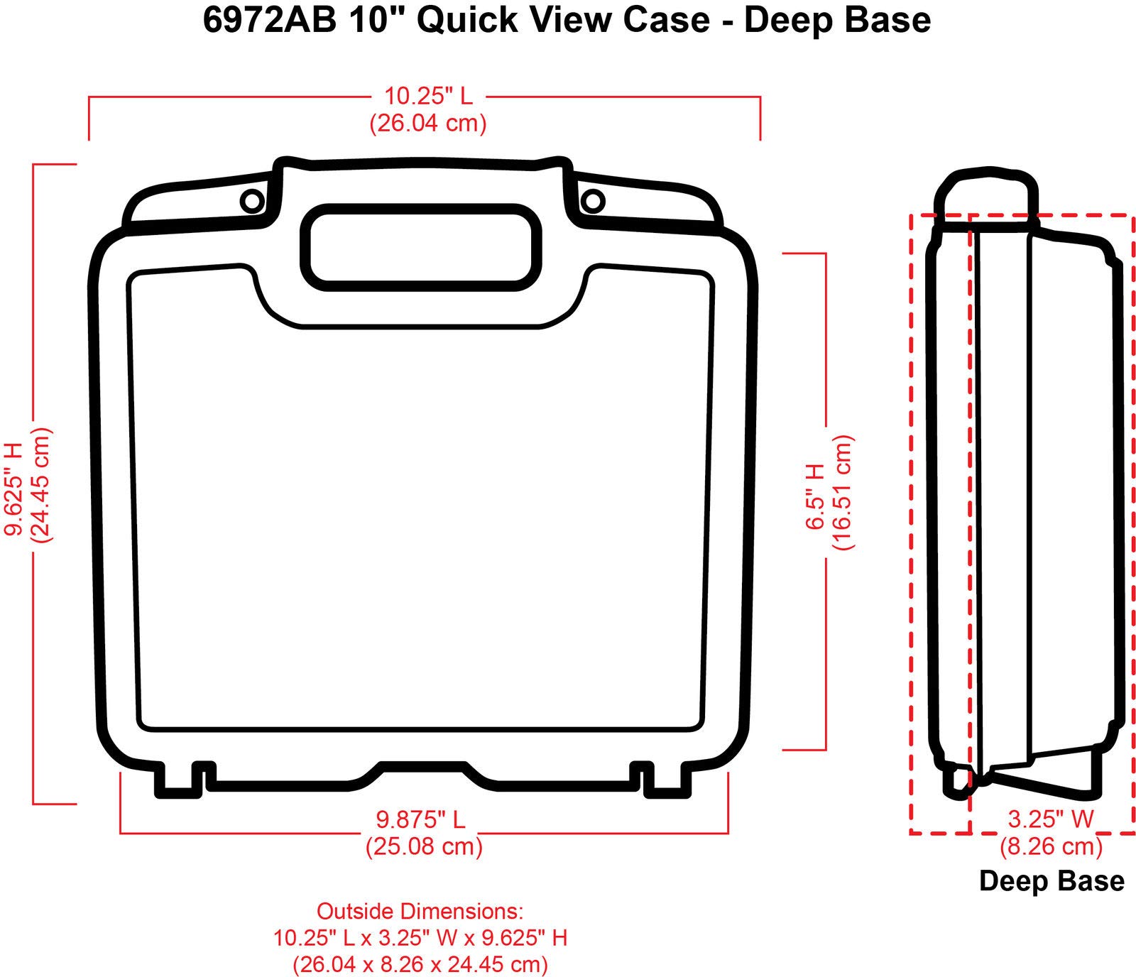 ArtBin 6972AB 10 inch Quick View Deep Base Carrying Case, Portable Art & Craft Organizer with Handle, [1] Plastic Storage Case, Translucent