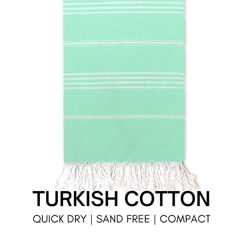 BAY LAUREL Turkish Beach Towel with Travel Bag 39 x 71 Quick Dry Sand Free Lightweight Large Oversized Beach Towel Turkish Towels Light Beach Towel Travel Towels
