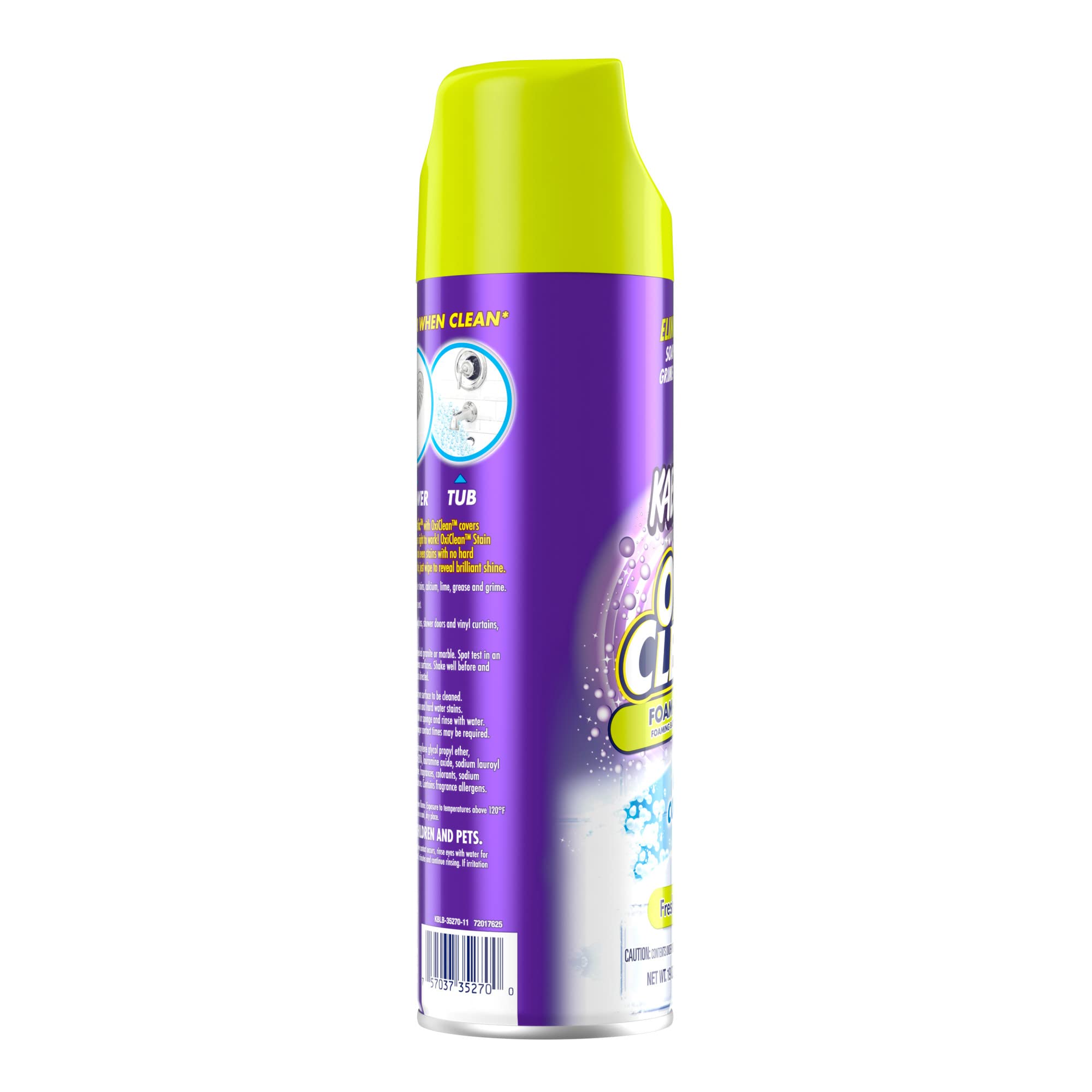 Kaboom Foam-Tastic Foaming Bathroom Cleaner, Fresh Scent, Spray Can, Eliminates Soap Scum, Grime and Stains,, 19 Oz (Pack of 8)
