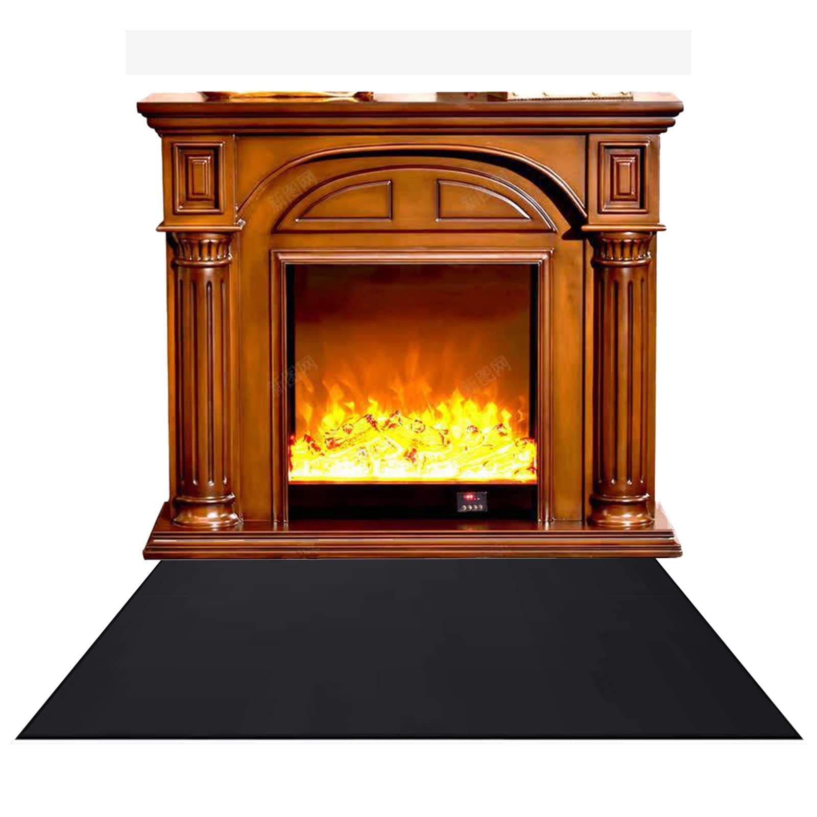 60 × 36 Inches Fire Resistant Mat for Fireplace, Rectangular Hearth Rugs for Fireplaces Fire Resistant, Floor Protective Rug for Indoor Outdoor, Reusable Under Grill Mat, Durable Fireproof Mat