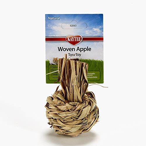 Kaytee Natural Woven Apple Toss Toy 2 Inches x 2.5 Inches x 5.5 Inches