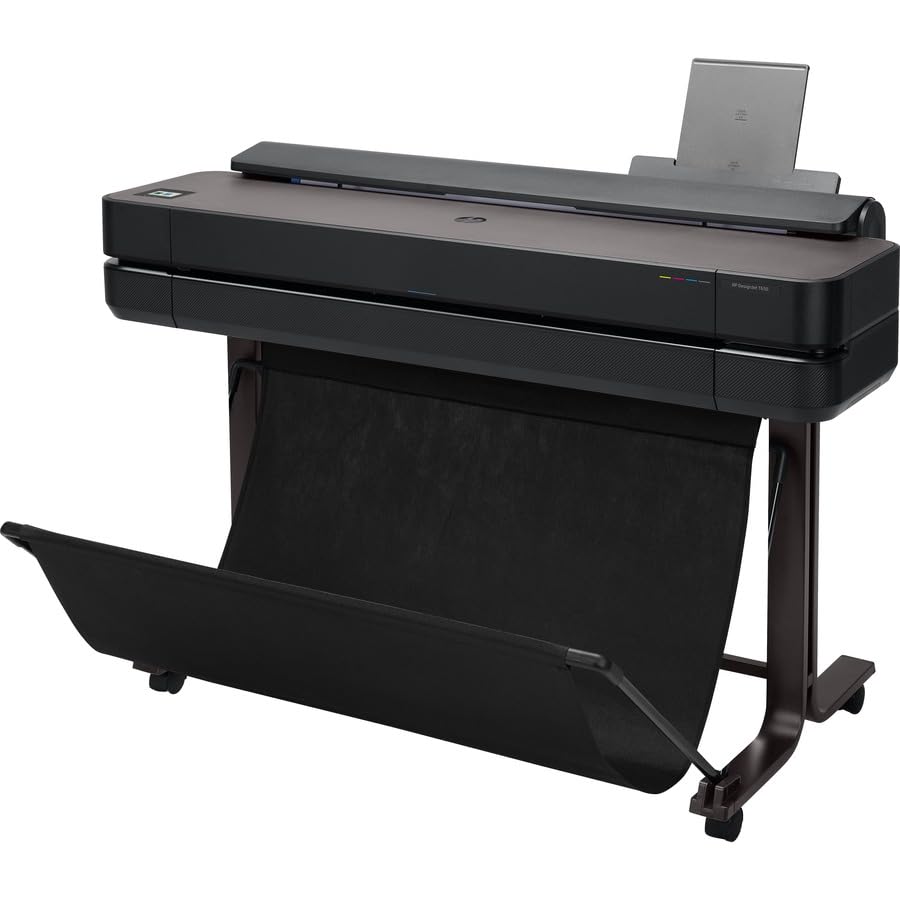 HP DesignJet T650 Large Format 36-inch Plotter Printer, Includes 2-Year Warranty Care Pack (5HB10H), Black