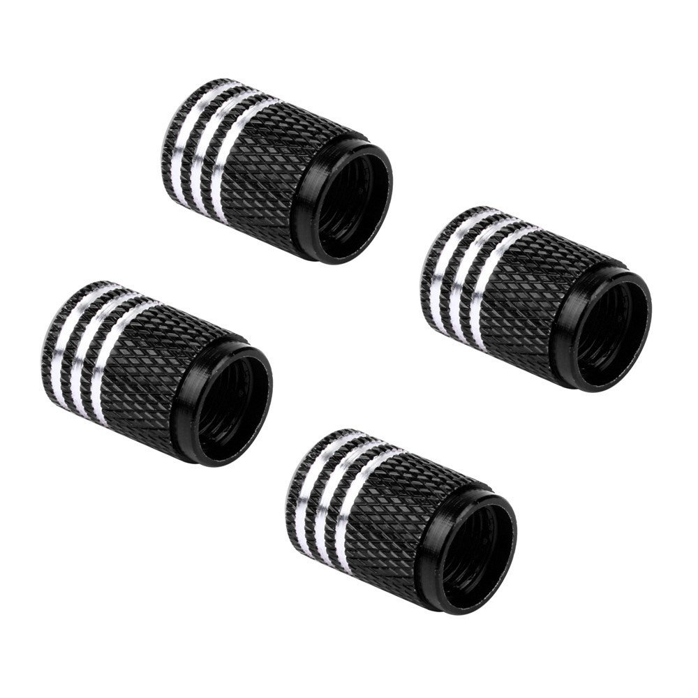 4Pcs Tire Caps Metal Air Valve Cap Compatible with Range Rover Car Accessories Valve Stem Caps Covers Car Moto Vehicle Wheel Tire Valve Stem Caps Fit for Defender Discovery Sport Accessories(Black)