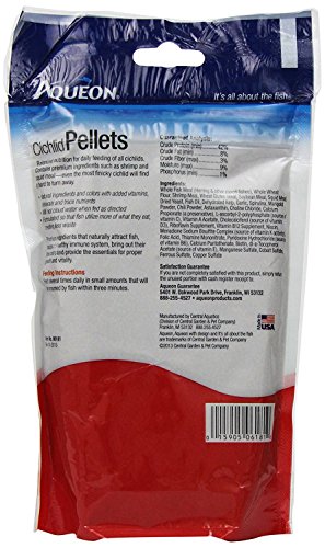 Aqueon 06181 Cichlid Food Mini Pellets, 2 Packs of 8.5 Ounces