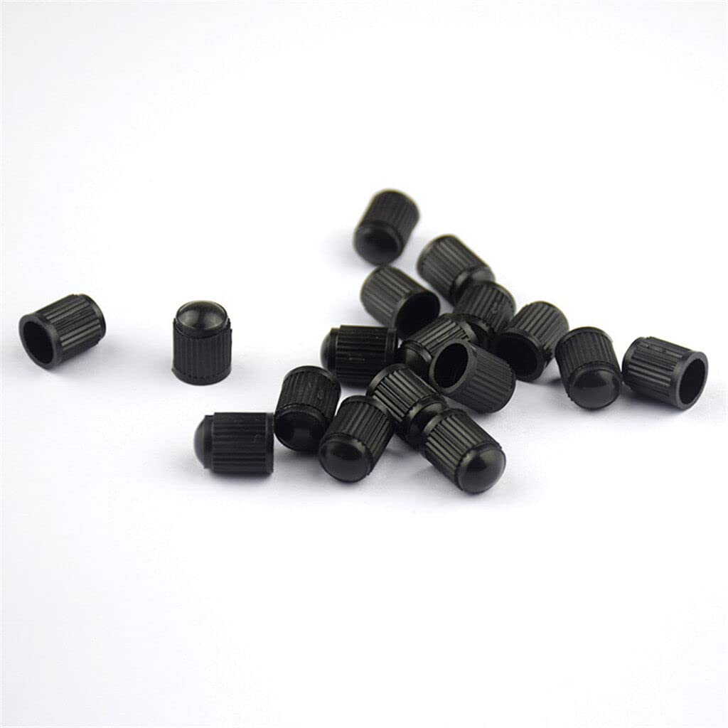 Generic Black Tire Valve Cap, 5 Pcs, Universal Fit, Passenger Car & Motorbike Compatible, Plastic Material