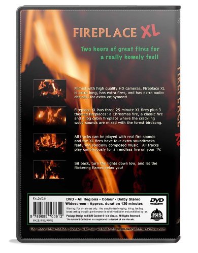 Fire Dvd - Fireplace XL - Extra Long Open Hearth Fires with Burning Wood Sounds