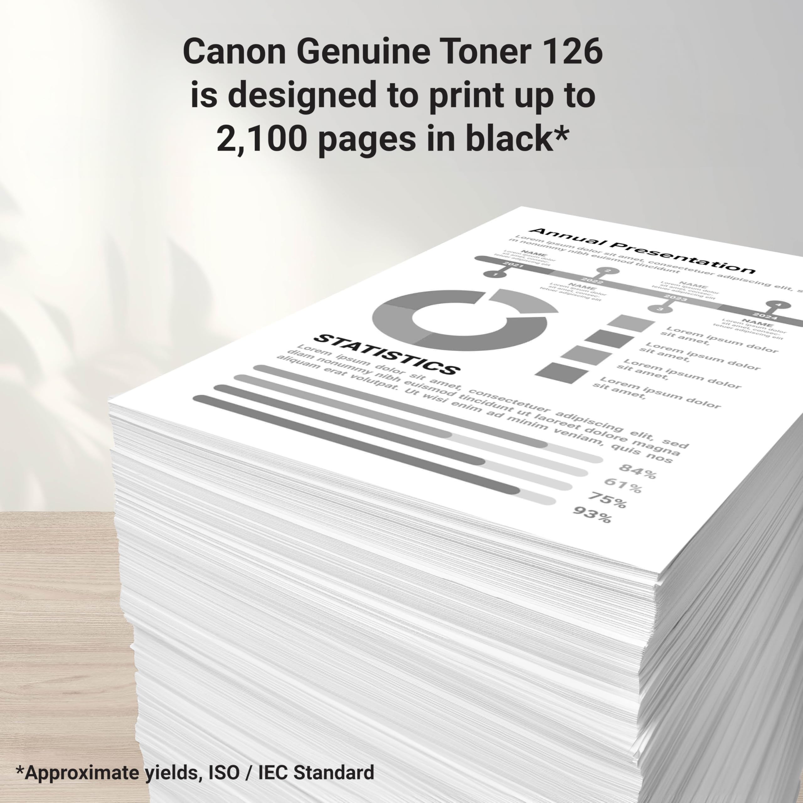 Canon Genuine Toner Cartridge 126 Black (3483B001), 1-Pack, for Canon imageCLASS LBP6200d, LBP6230dw Laser Printers