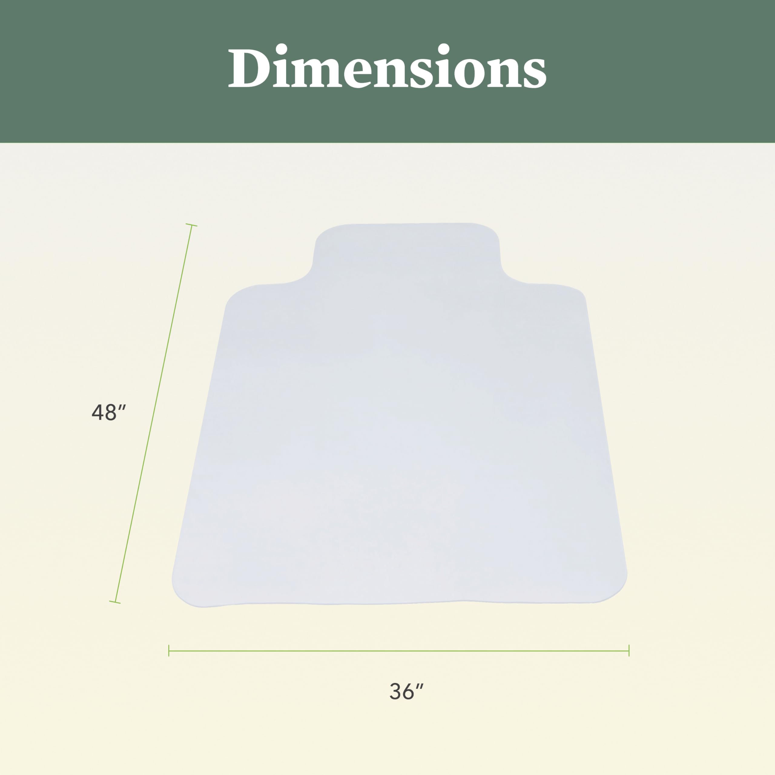 OFM Office Chair Mat for Carpet β Computer Desk Chair Mat for Carpeted Floors β Easy Glide Rolling Plastic Floor Mat for Office Chair on Carpet for Work, Home, Gaming with Extended Lip (36β x 48β)