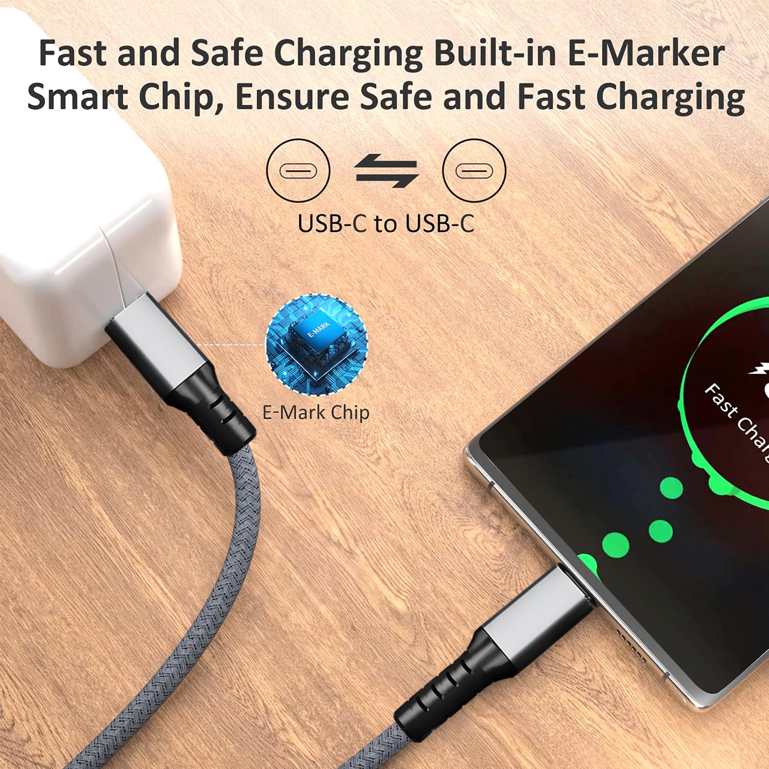 JASHALO 40Gbps USB 4 Thunderbolt Cable, 4 feet USB C to C Cable with 8K Video HD Display&240W Charging, Thunderbolt 3 Cable for iPhone 15Pro/15ProMax/15/15Plus, Type-C Laptop, Hub, Docking,and More
