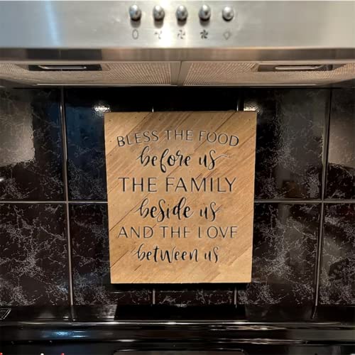 JAJADO Kitchen Farmhouse Silk Screen Stencils Reusable Adhesive Stencil Kitchen Sign Mesh Transfer Screen Print Stencils for Wood, Fabric, Pillow, Chalkboard, Wall Home Decor DIY Craft Project