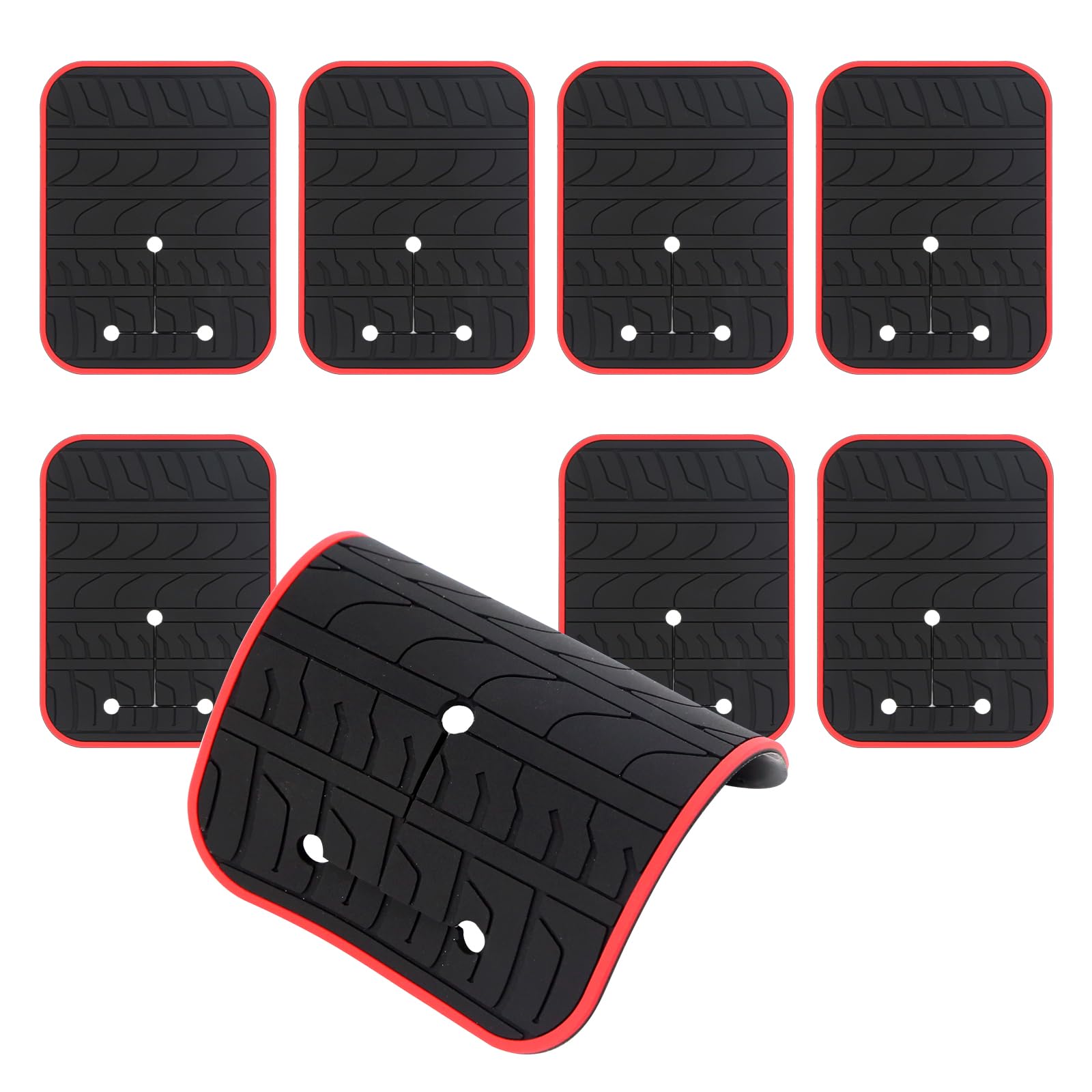 CFGROW Car Scratch Protector for Trunk Bike Rack, Anti-Scratch Anti-Collision Non-Slip Pads, Car Tire Pattern Non-Slip and Paint Protective Pads, Bike Car Rack Accessories (Black, 8)