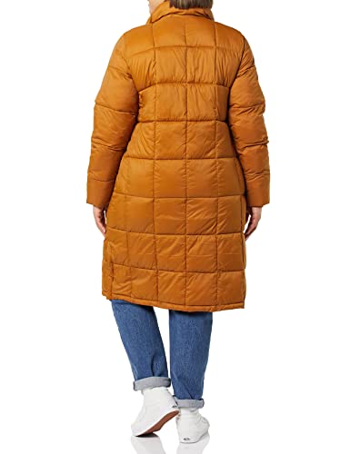 Amazon Essentials Women's Lightweight Quilted Long Puffer Winter Coat, Tan, X-Large