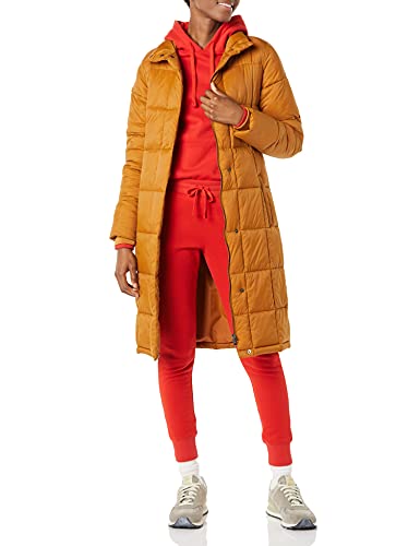 Amazon Essentials Women's Lightweight Quilted Long Puffer Winter Coat, Tan, X-Large