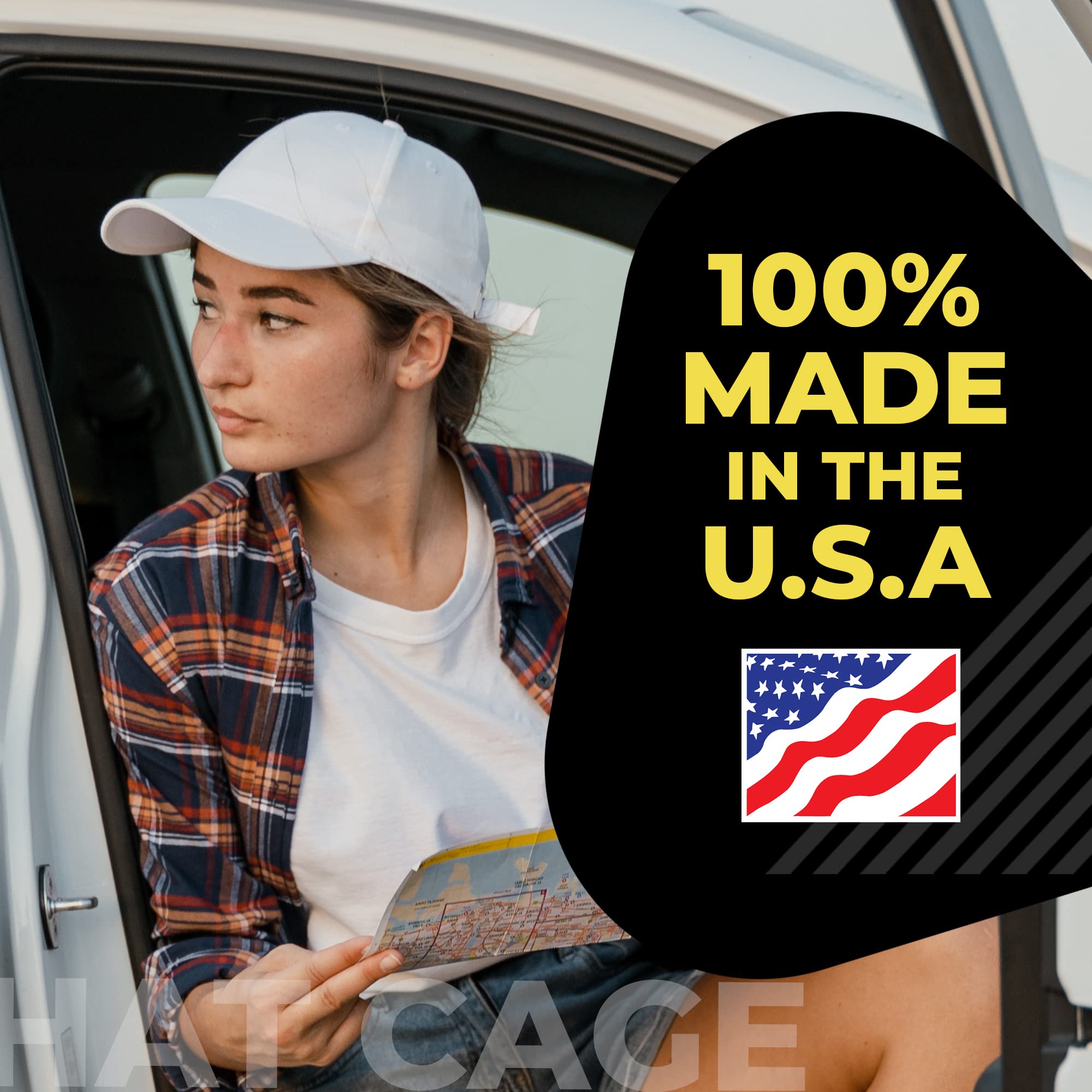 Ballcap Buddy - Original and Patented Hat Cleaner, Hat Washer for Washing Machine or Dishwasher, Cap Washer Frame for Flat & Curved Hats, Black, Made in USA