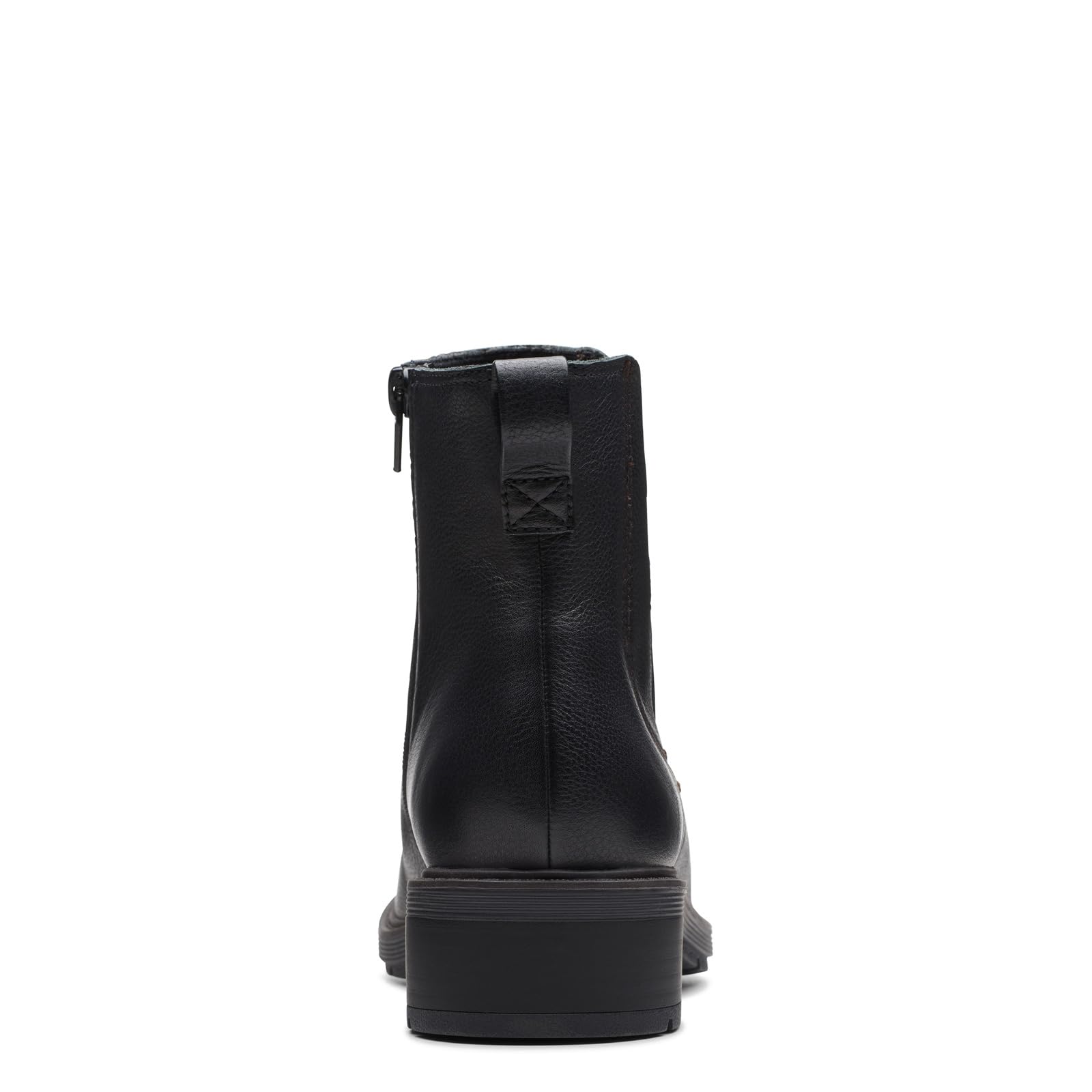 Clarks Women's Hearth Rose Mid Calf Boot, Black Leather, 10 Wide