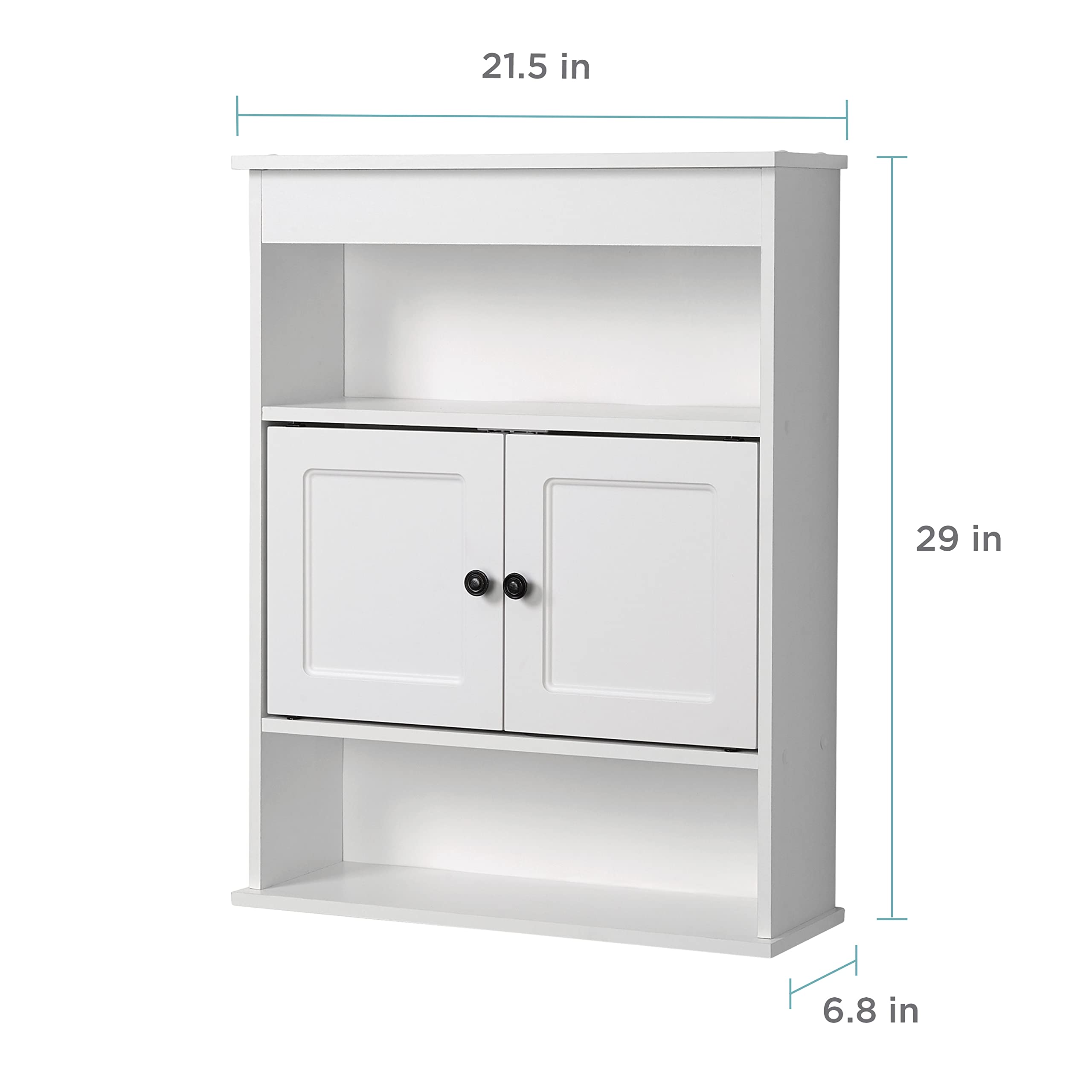 Zenna Home Utility Sink and Wall Cabinet Set: Includes Laundry Tub/Sanitation Station with Faucet, Plus Wall Cabinet (2 Doors, 3 Storage Shelves), for Laundry, Basement, Garage, Bathroom, Kitchen