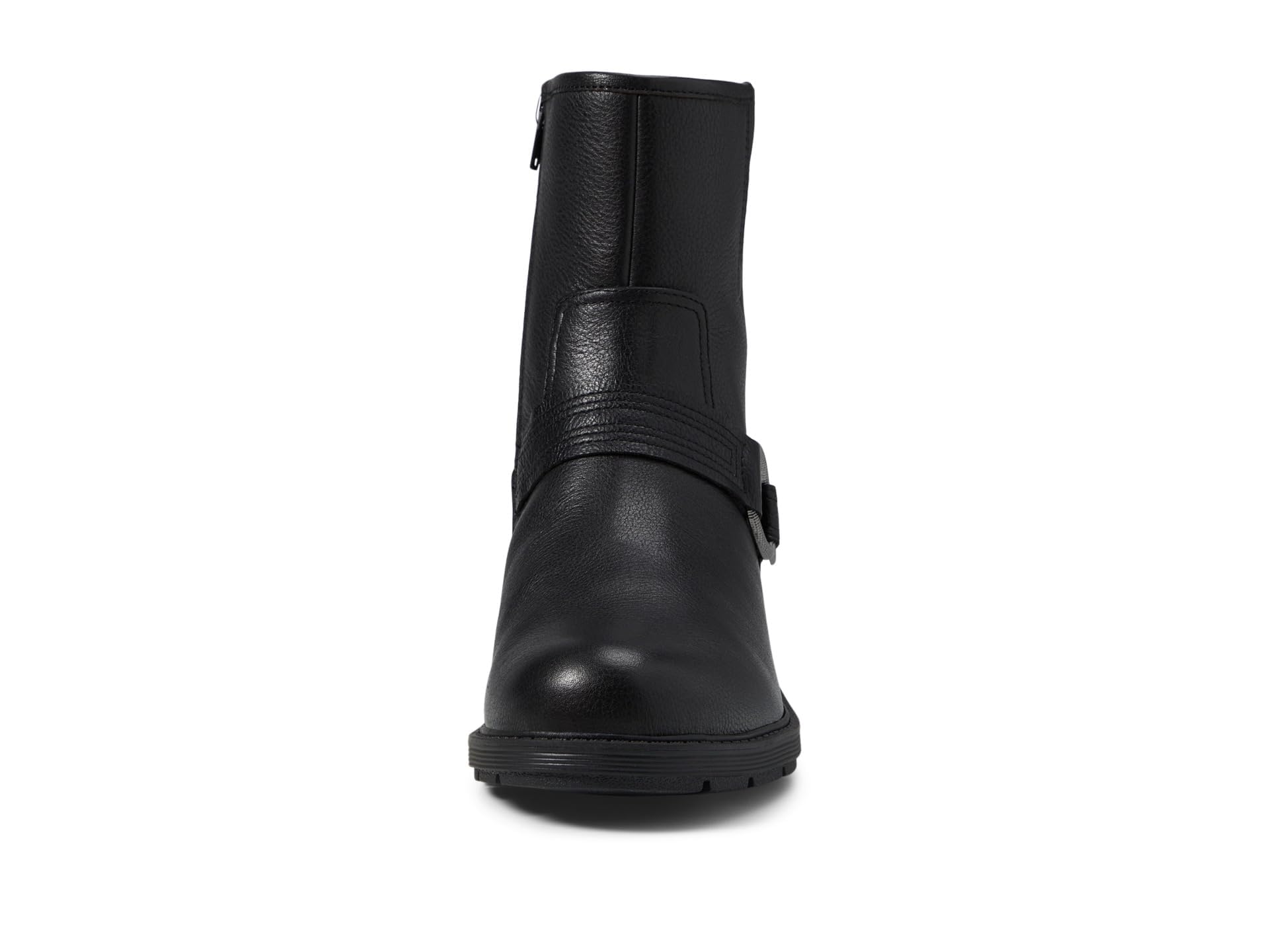 Clarks Women's Hearth Cross Mid Calf Boot, Black Leather, 8