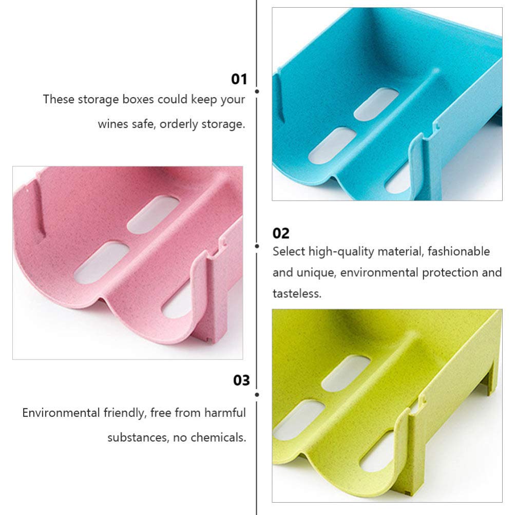 YARNOW 3pcs Refrigerator Can Holder Stackable Fridge Beverage Bottle Dispenser Soda Cola Juice Bottle Storage Bin Freezer Drinks Can Organizr for Beer Wine Bottle