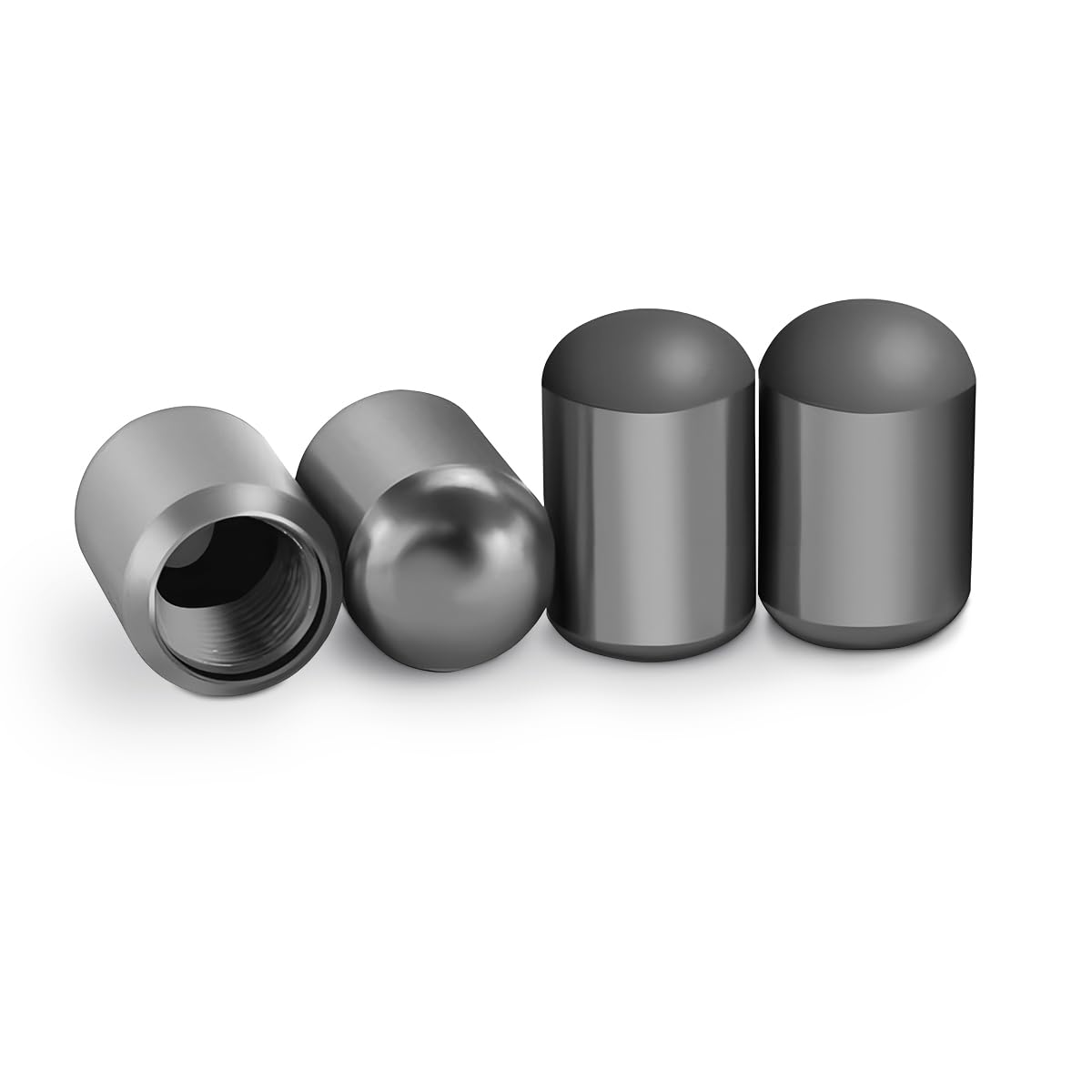 Osilly Car Tire Valve Stems Caps, 4 Pcs Aluminium Alloy Valve Stem Covers, Leak-Proof and Dust-Proof Tire Air Valve Caps, Universal Auto Replacement for SUV, Truck, Bike and Motorcycle (Gray)