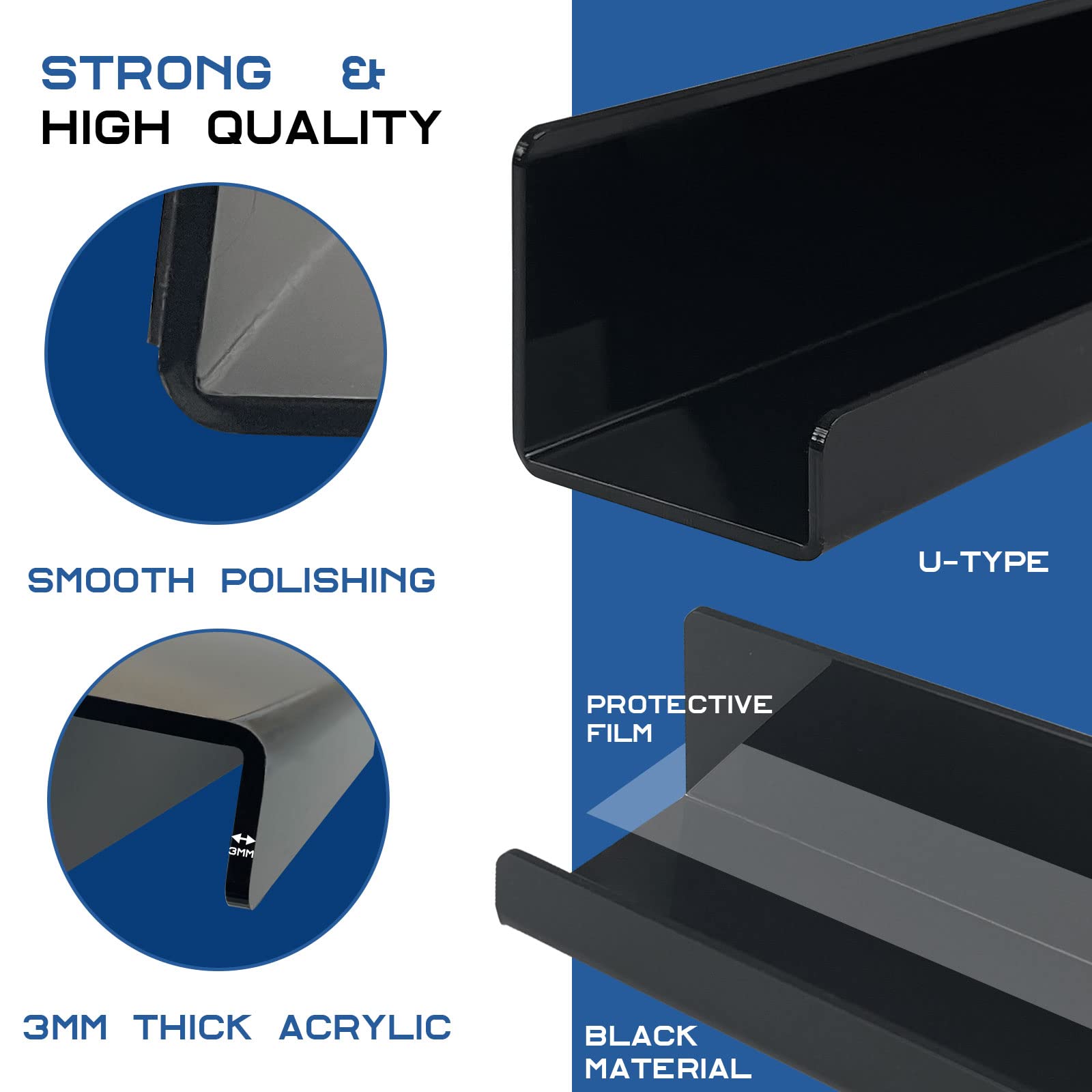 2 Pack Magnetic Book Shelf for Whiteboard, Strong Magnetic Shelf for Classroom