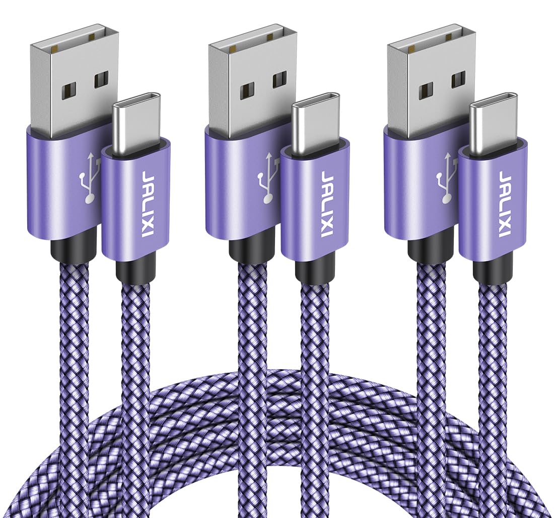 JALIXI USB C Charging Cable for iPhone 15, 3Pack (10ft+6ft+3ft) USB to USB C Cable, Braided Type C Charger Cord for iPhone 15 Pro Max, for Samsung Galaxy S23 S22 S21 Ultra S10, A15 A25 A35 A55, Pixel