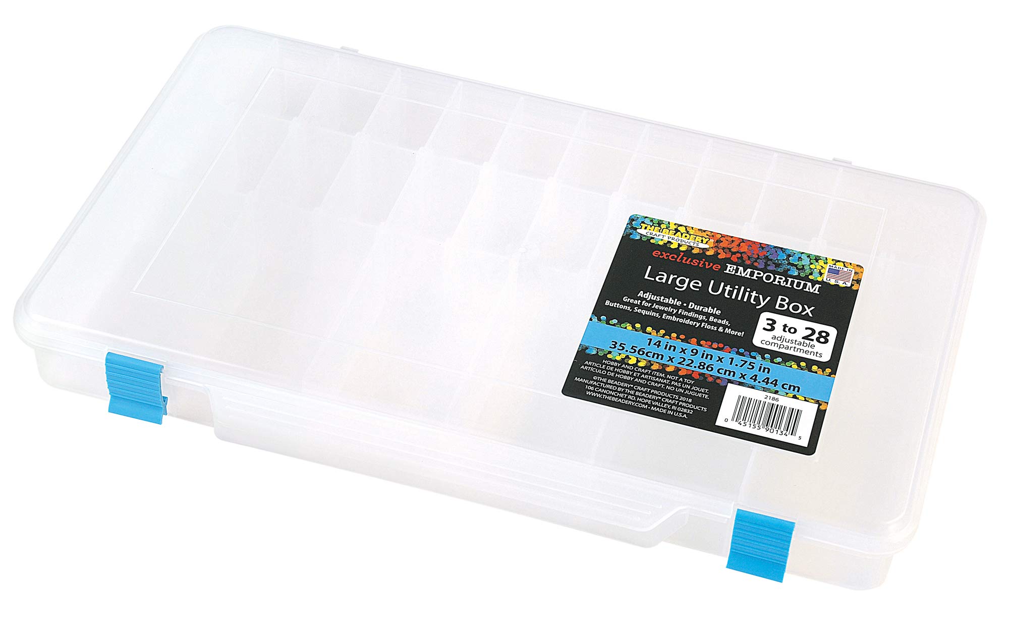 The Beadery Large Utility Box Storage Container, clear