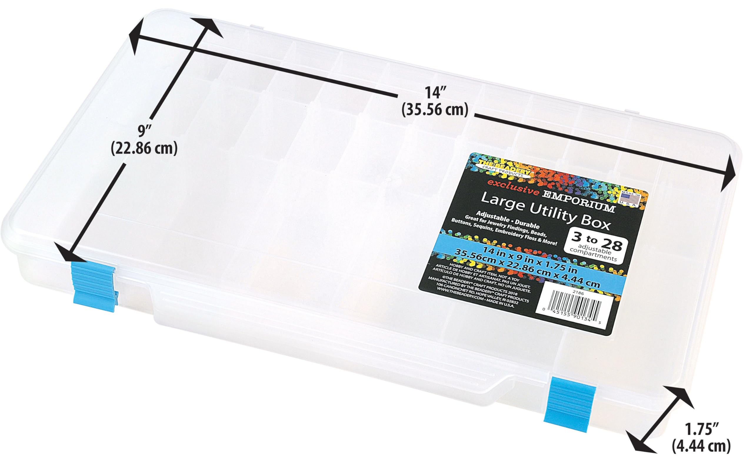The Beadery Large Utility Box Storage Container, clear