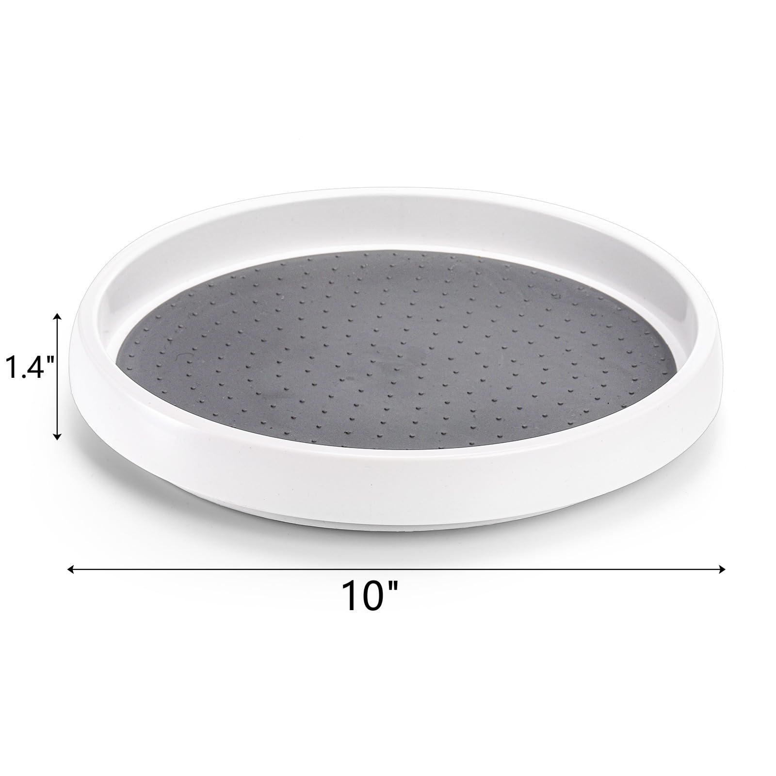 Lawei 3 Pack Pantry Cabinet Lazy Susan Turntable - 10 Inch Non-Slip Lining Kitchen Storage Turntable for Cabinet, Pantry, Refrigerator, Countertop - Spinning Organizer for Spices, Condiments, Baking