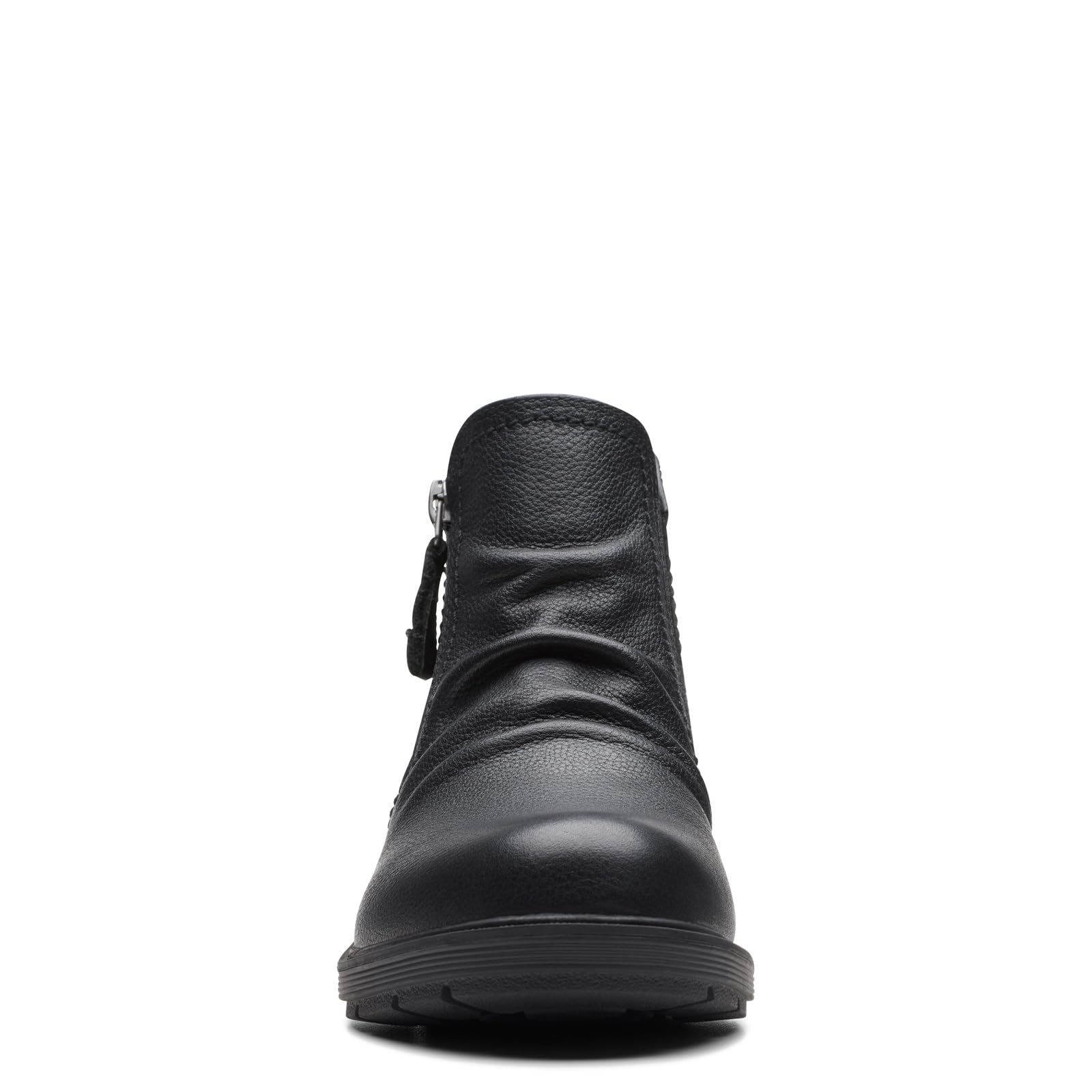 Clarks Women's Hearth Dove Ankle Boot, Black Leather, 9 Wide