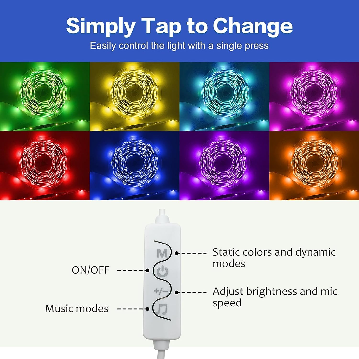 KEXU 65.6 ft Led Lights for Bedroom Led Strip Lights Led Light Strips with App Music Sync Lights for Bedroom Led Lights for Room Decoration